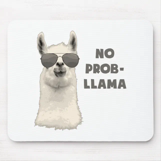 No Problem Llama Mouse Pad | Zazzle