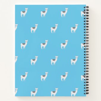 No ProbLlama Personalized Cute Llama Blue Notebook | Zazzle