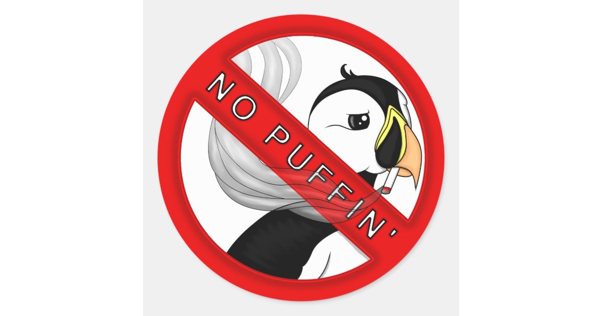 No Puffin Classic Round Sticker | Zazzle