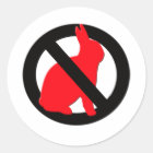 No Rabbits Allowed Classic Round Sticker | Zazzle.com