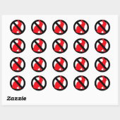 No Rabbits Allowed Classic Round Sticker | Zazzle