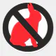 No Rabbits Allowed Classic Round Sticker | Zazzle