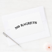 No Ragrets Mispelled Regrets Tattoo Rectangular Sticker | Zazzle