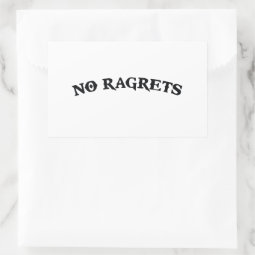 No Ragrets Mispelled Regrets Tattoo Rectangular Sticker | Zazzle