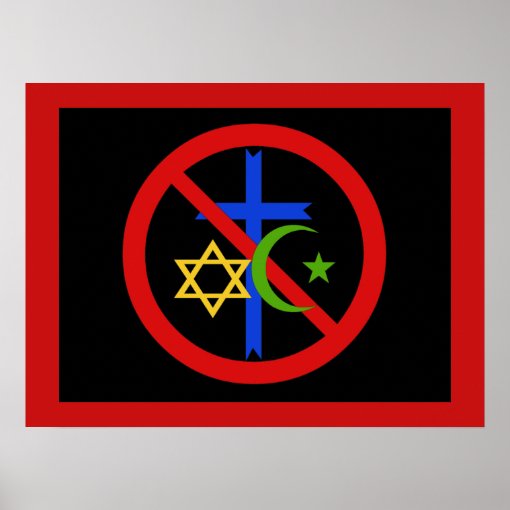 No Religion Poster | Zazzle