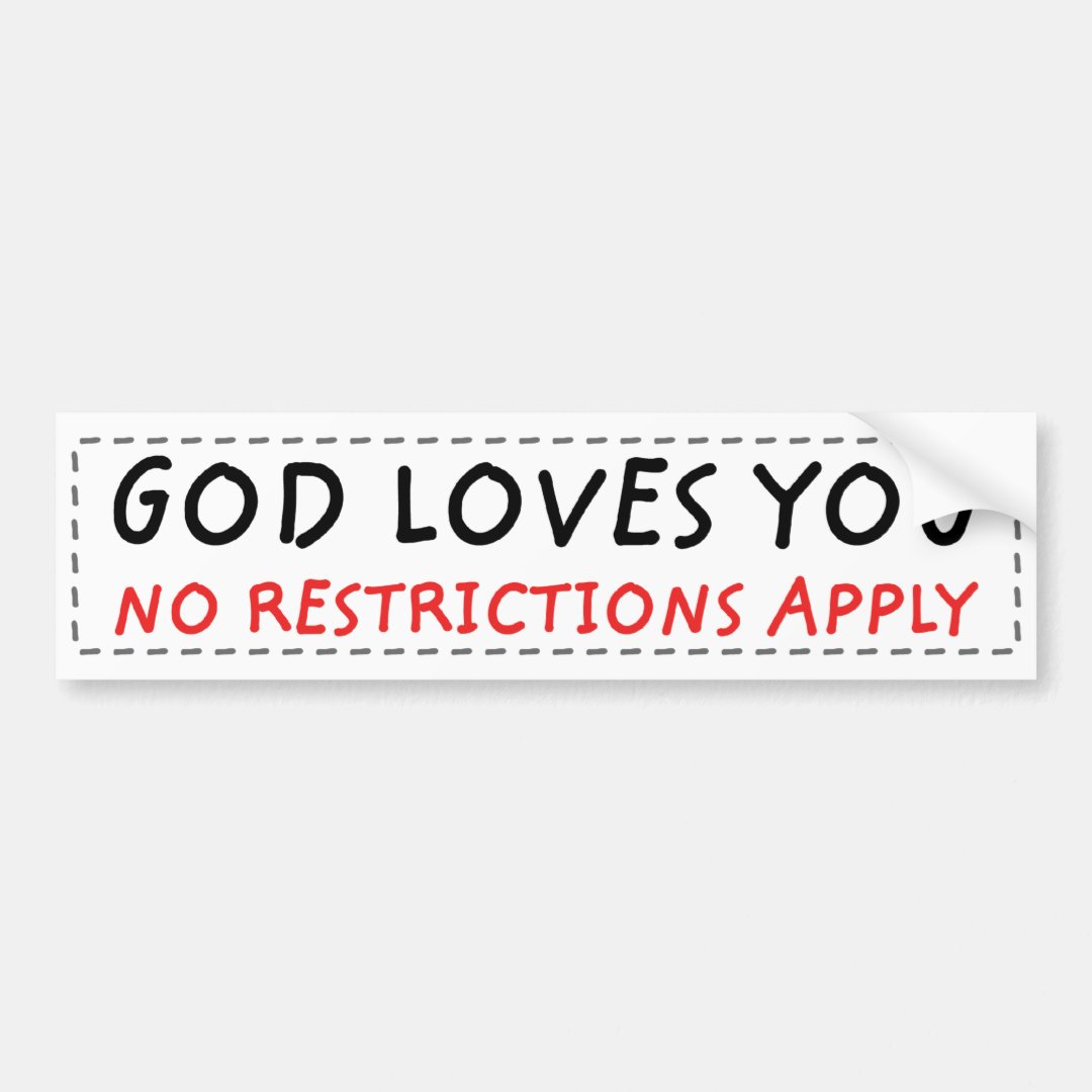 No Restrictions Bumper Sticker | Zazzle