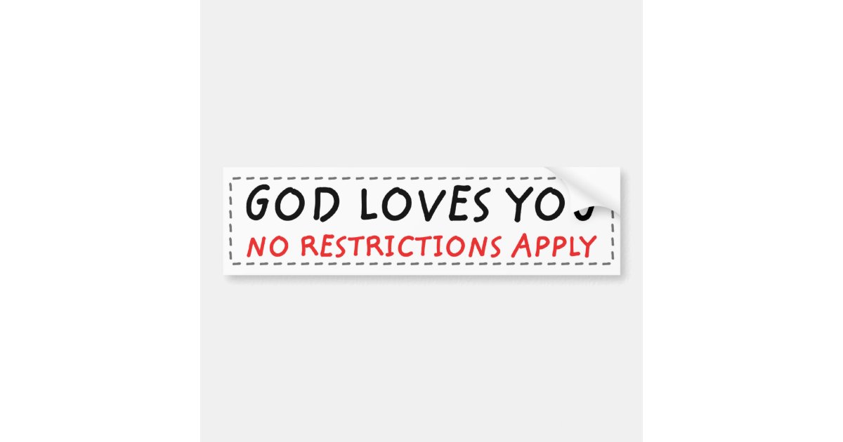 No Restrictions Bumper Sticker | Zazzle
