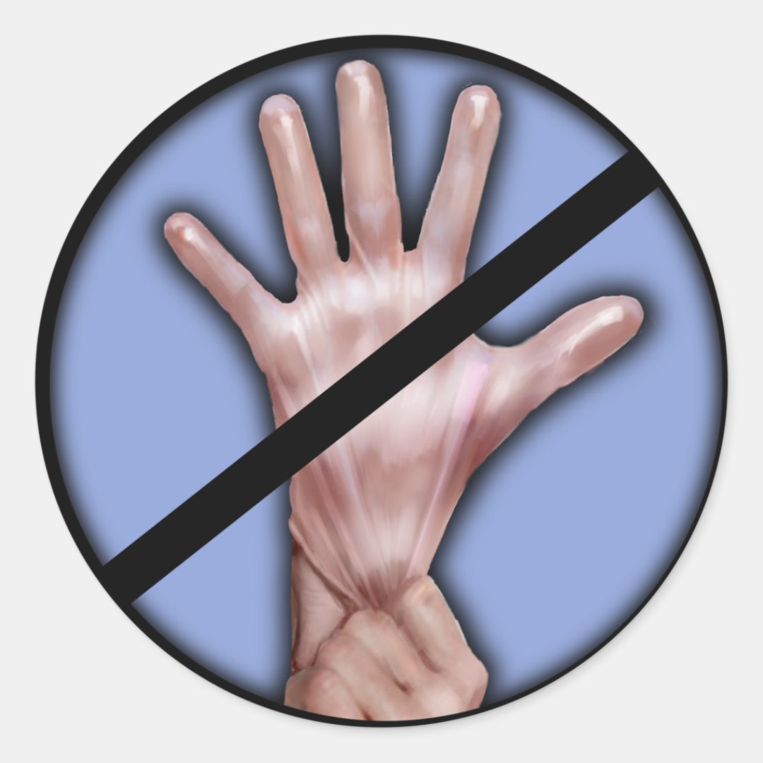 No rubber gloves! Sticker | Zazzle