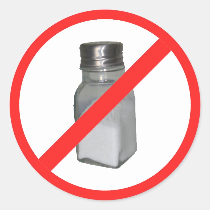 No salt classic round sticker | Zazzle.com