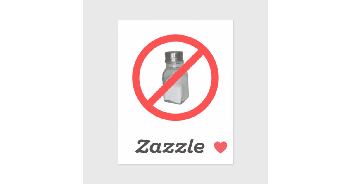 No salt sticker | Zazzle