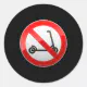 No Scooter Allowed Sign Classic Round Sticker | Zazzle