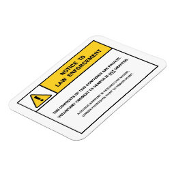"No Search Without A Warrant" magnet sign | Zazzle