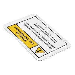 "No Search Without A Warrant" magnet sign | Zazzle