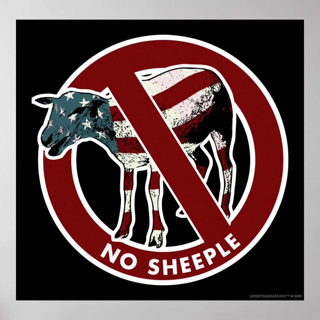 No Sheeple Poster | Zazzle