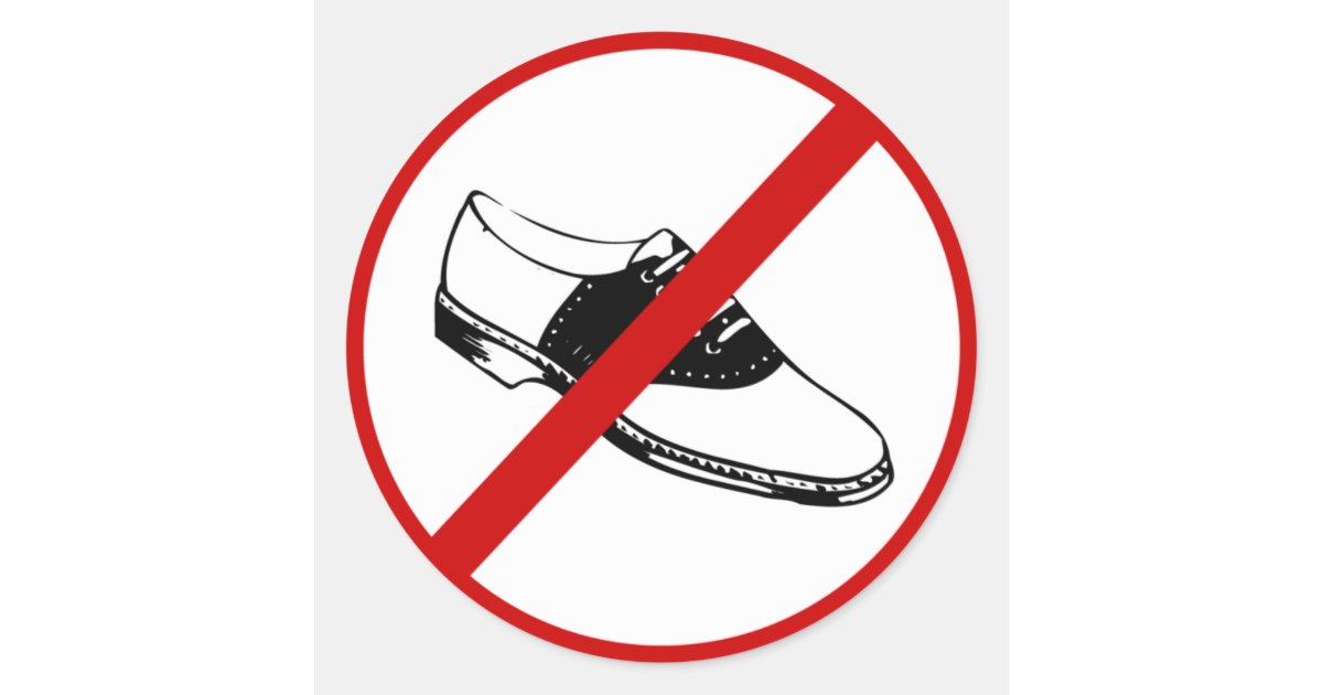 no-shoes classic round sticker | Zazzle