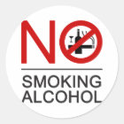 No Alcohol Sign Classic Round Sticker | Zazzle.com