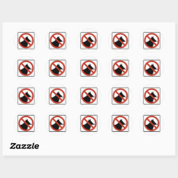 No Smoking Dogs Allowed Highway Sign Classic Round Sticker | Zazzle