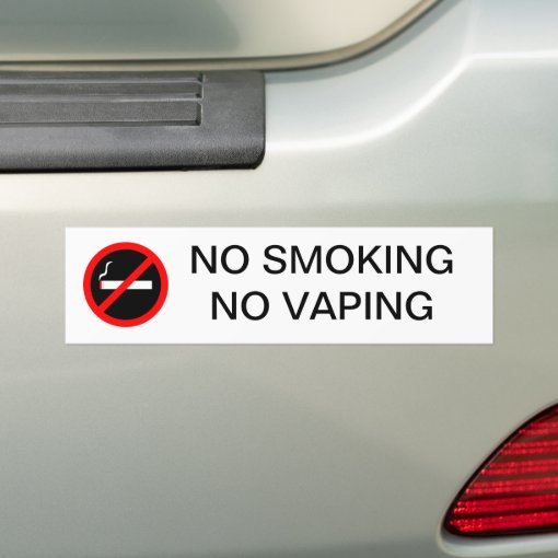 NO SMOKING NO VAPING SIGN BUMPER STICKER | Zazzle