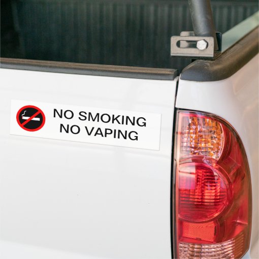 NO SMOKING NO VAPING SIGN BUMPER STICKER | Zazzle