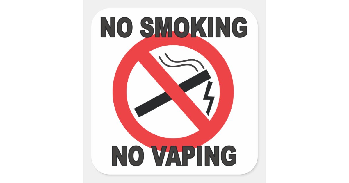 No Smoking No Vaping sign sticker | Zazzle.com