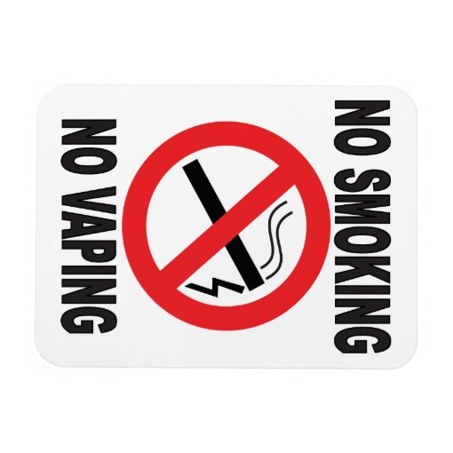 No Smoking No Vaping warning sign Magnet | Zazzle