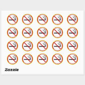 No Smoking - Oxygen in Use - No Fumar Classic Round Sticker | Zazzle
