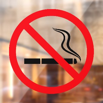 No smoking sign cigarette forbidden window cling | Zazzle