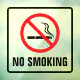 No smoking sign window cling with black border | Zazzle