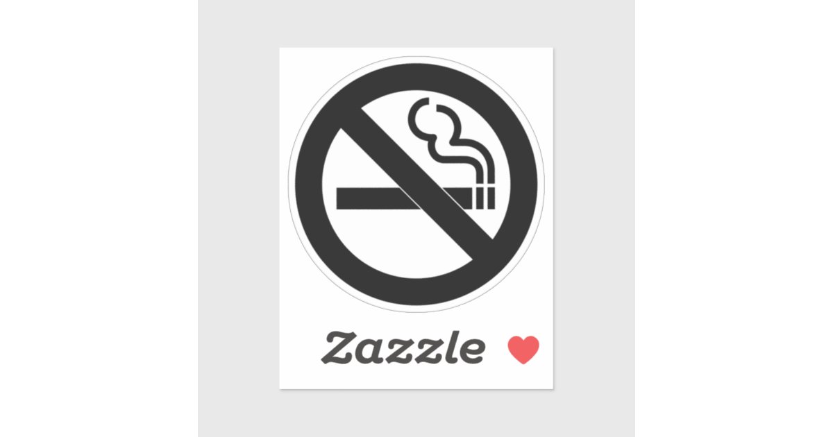 No Smoking Symbol Sticker | Zazzle
