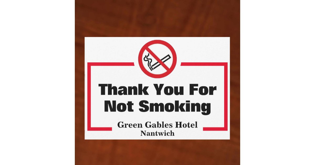 No Smoking - Thank You for Not Smoking Card | Zazzle