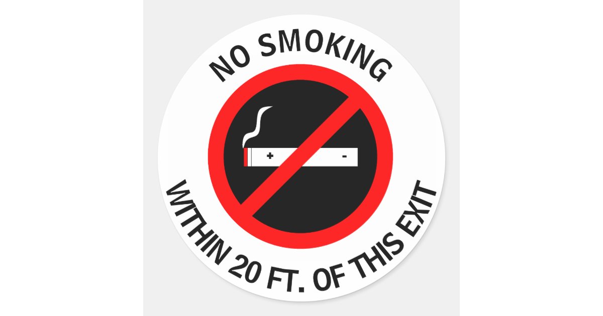 NO SMOKING WITHIN DOOR STICKER | Zazzle