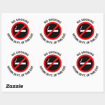 NO SMOKING WITHIN DOOR STICKER | Zazzle