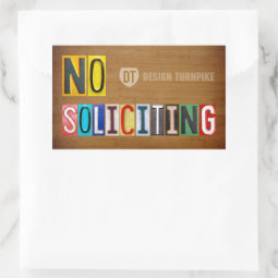 No Soliciting License Plate Letter Sign Sticker | Zazzle