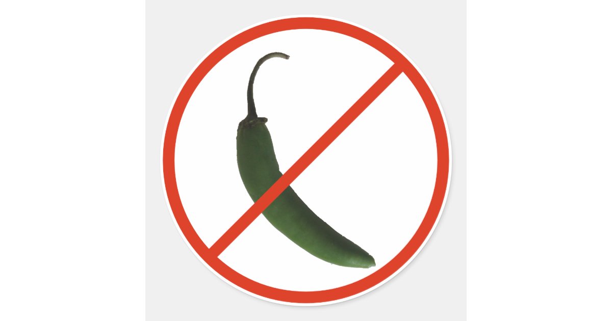 No spicy food please classic round sticker | Zazzle