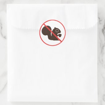 No Squirrels Anti-Squirrel Protest Classic Round Sticker | Zazzle