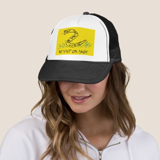 No Step on Snek Gadsden Flag Trucker Hat | Zazzle