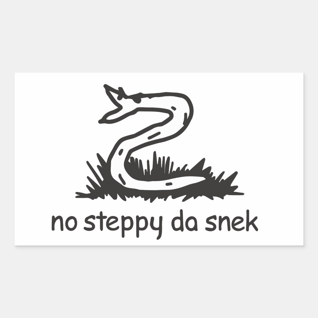 No Step The Snek Rectangular Sticker | Zazzle