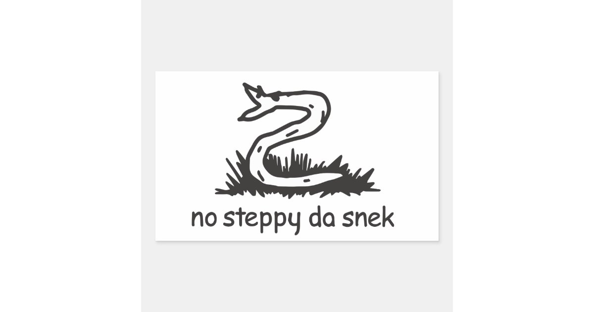 No Step The Snek Rectangular Sticker | Zazzle