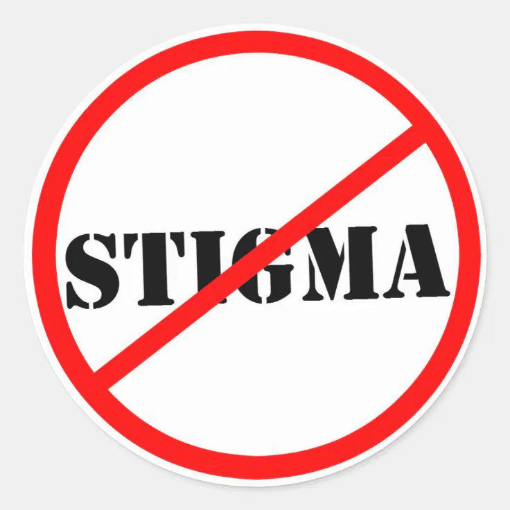No Stigma Large Sticker | Zazzle