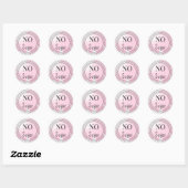 No Sugar Pink Splash Classic Round Sticker | Zazzle
