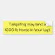 No Tailgating Bumper Sticker | Zazzle