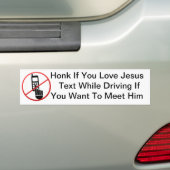 No Texting While Driving Bumper Sticker | Zazzle