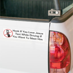 No Texting While Driving Bumper Sticker | Zazzle
