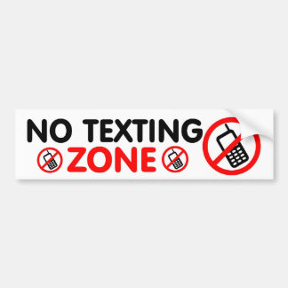 No Phone Zone Bumper Stickers - Car Stickers | Zazzle