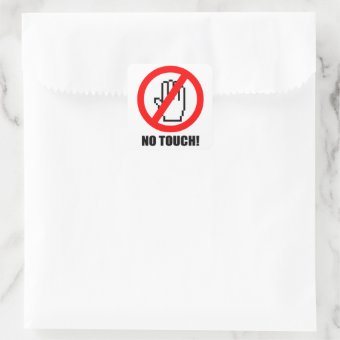 No Touch Sticker | Zazzle