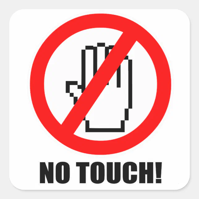 No Touch Sticker | Zazzle