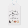 No Tricks Just Treats Halloween Favor Tag | Zazzle