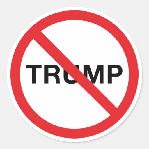 No Trump Classic Round Sticker | Zazzle