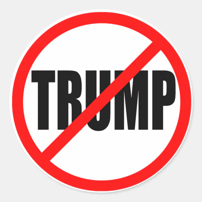 "NO TRUMP" CLASSIC ROUND STICKER | Zazzle