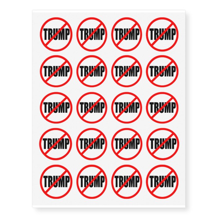 'NO TRUMP' TEMPORARY TATTOOS | Zazzle.com